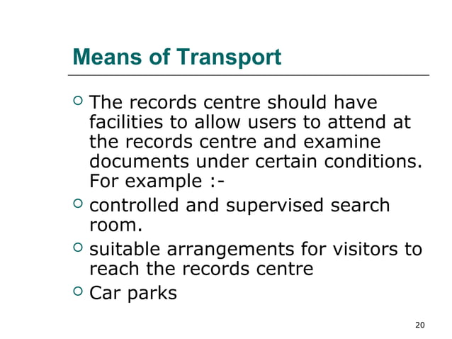 Planning and developing a records center | PPT