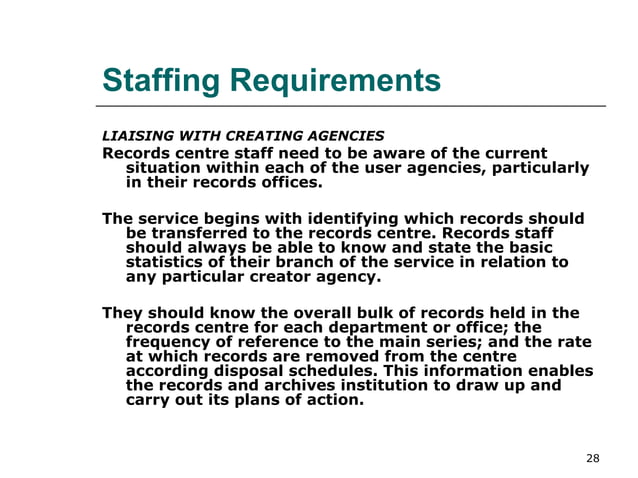 Planning and developing a records center | PPT