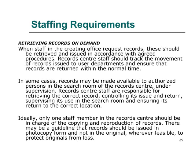 Planning and developing a records center | PPT