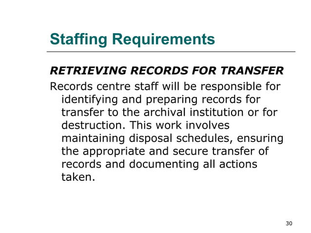 Planning and developing a records center | PPT