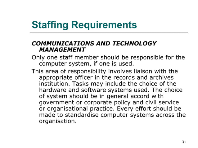 Planning and developing a records center | PPT