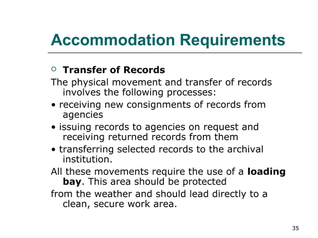 Planning and developing a records center | PPT