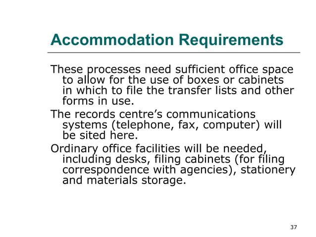 Planning and developing a records center | PPT