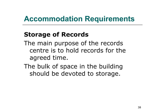 Planning and developing a records center | PPT