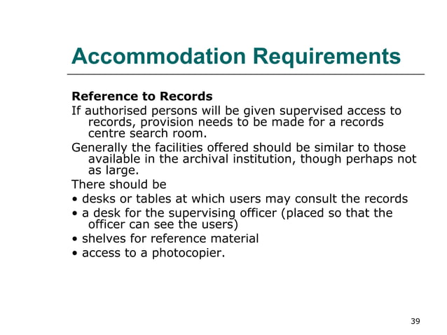 Planning and developing a records center | PPT