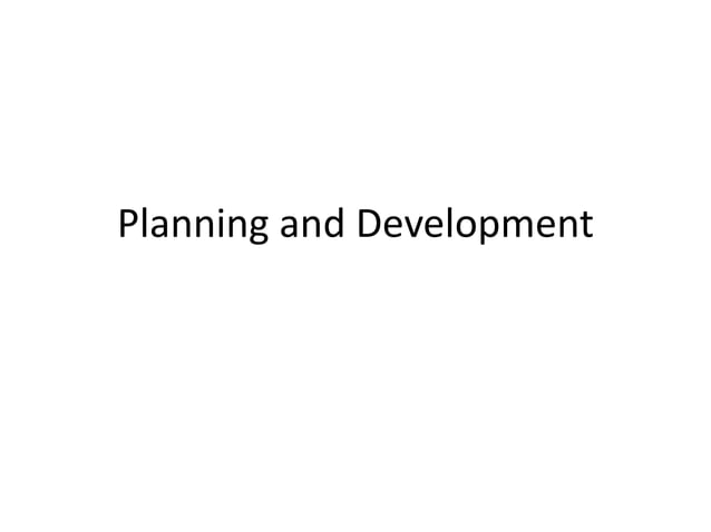 Planning and Development | PPTX