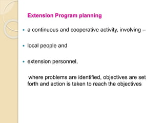 Planning and development of agricultural extension programs | PPTX