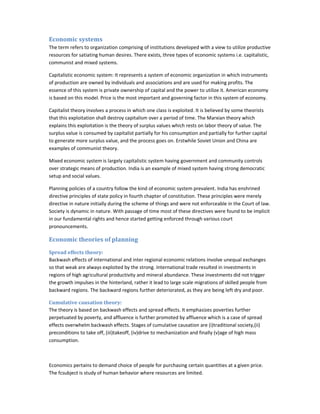 Planning and Economics | PDF