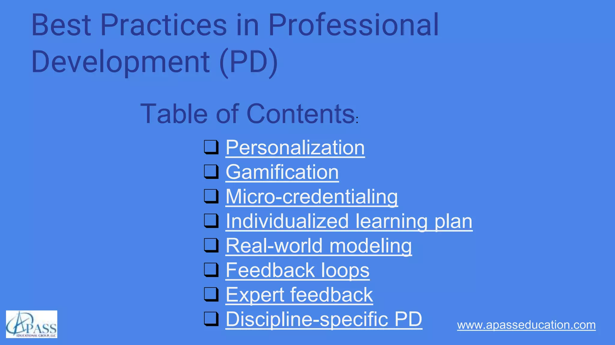 Planning and evaluating professional development for k12 educators | PPTX