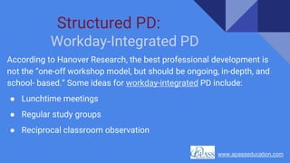 Planning and evaluating professional development for k12 educators | PPTX