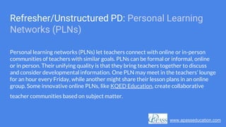 Planning and evaluating professional development for k12 educators | PPTX
