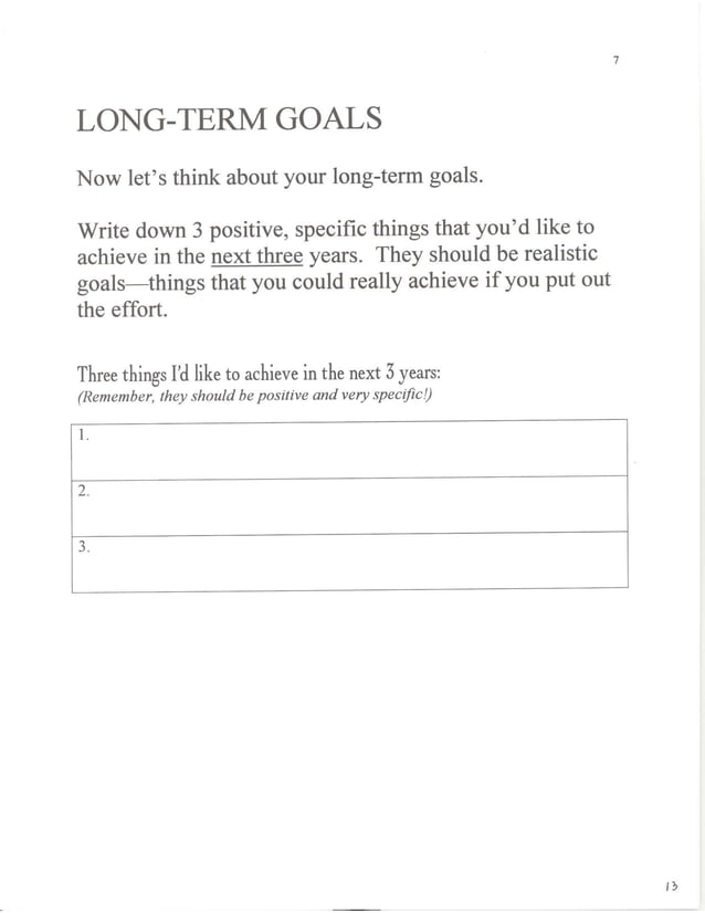Planning Out and Setting Your Goals | PDF