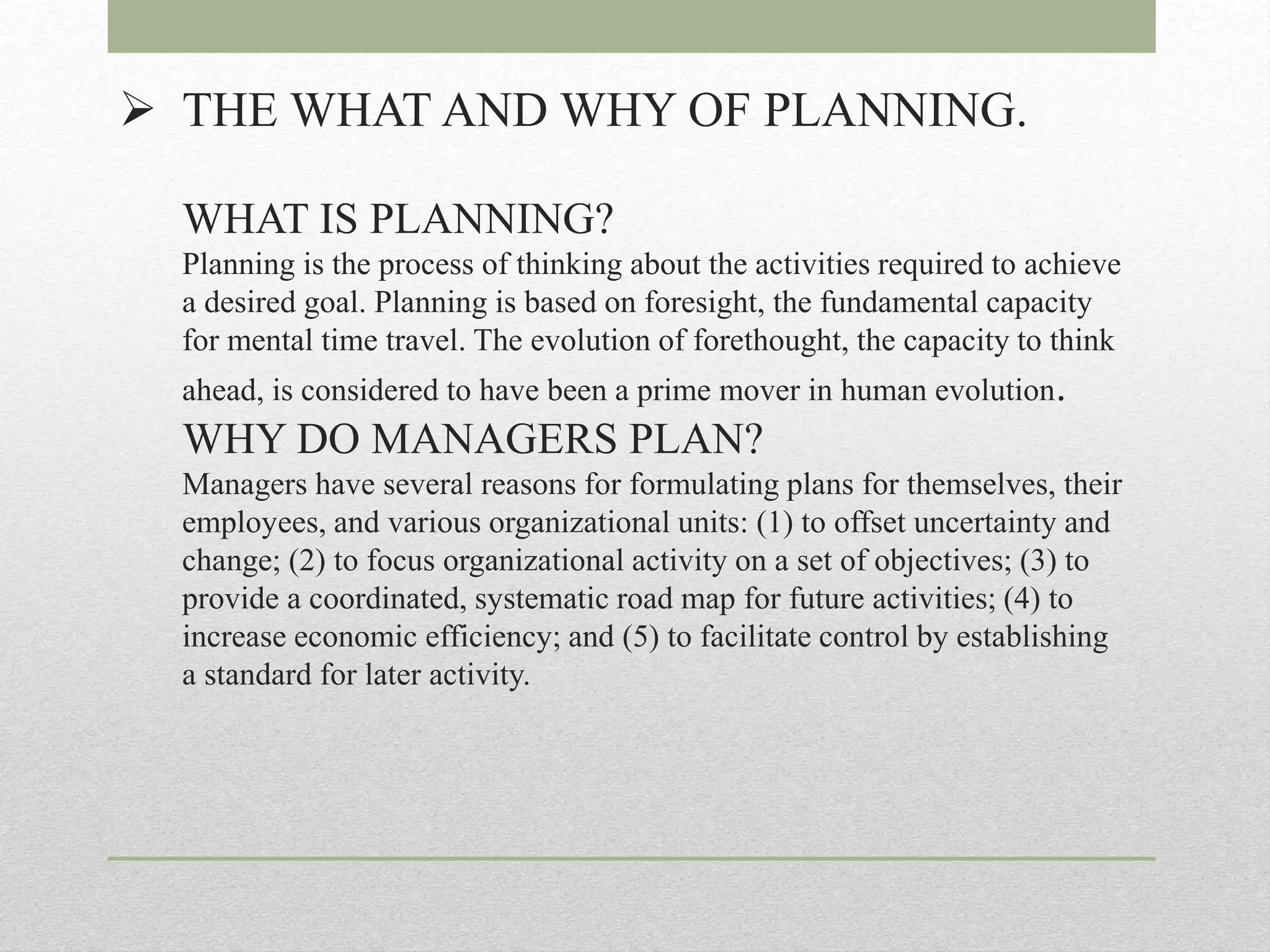 Planning and goal setting | PPTX