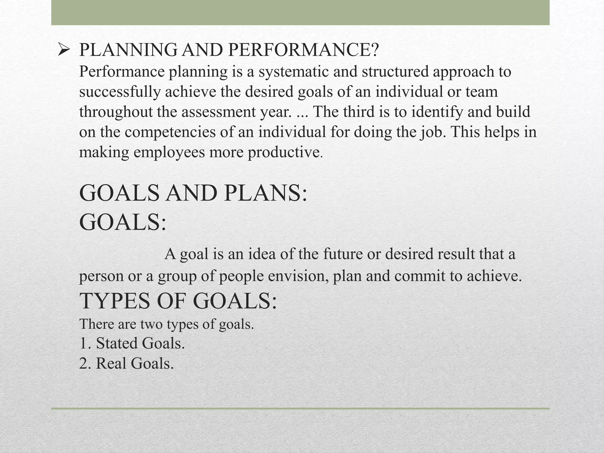 Planning and goal setting | PPTX