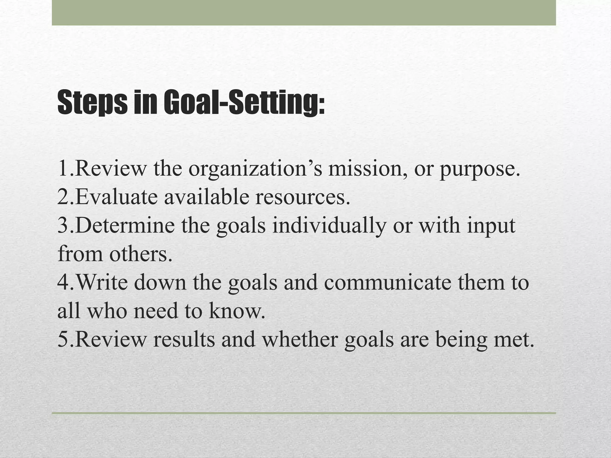 Planning and goal setting | PPTX