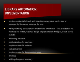 Planning and implementation of library automation by Aman Kumar ...