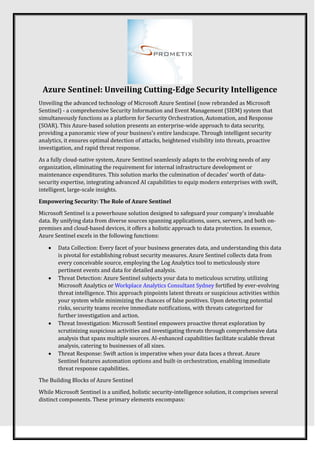 Planning and implementing. Unveiling the advanced technology of Microsoft Azure Sentinel | PDF