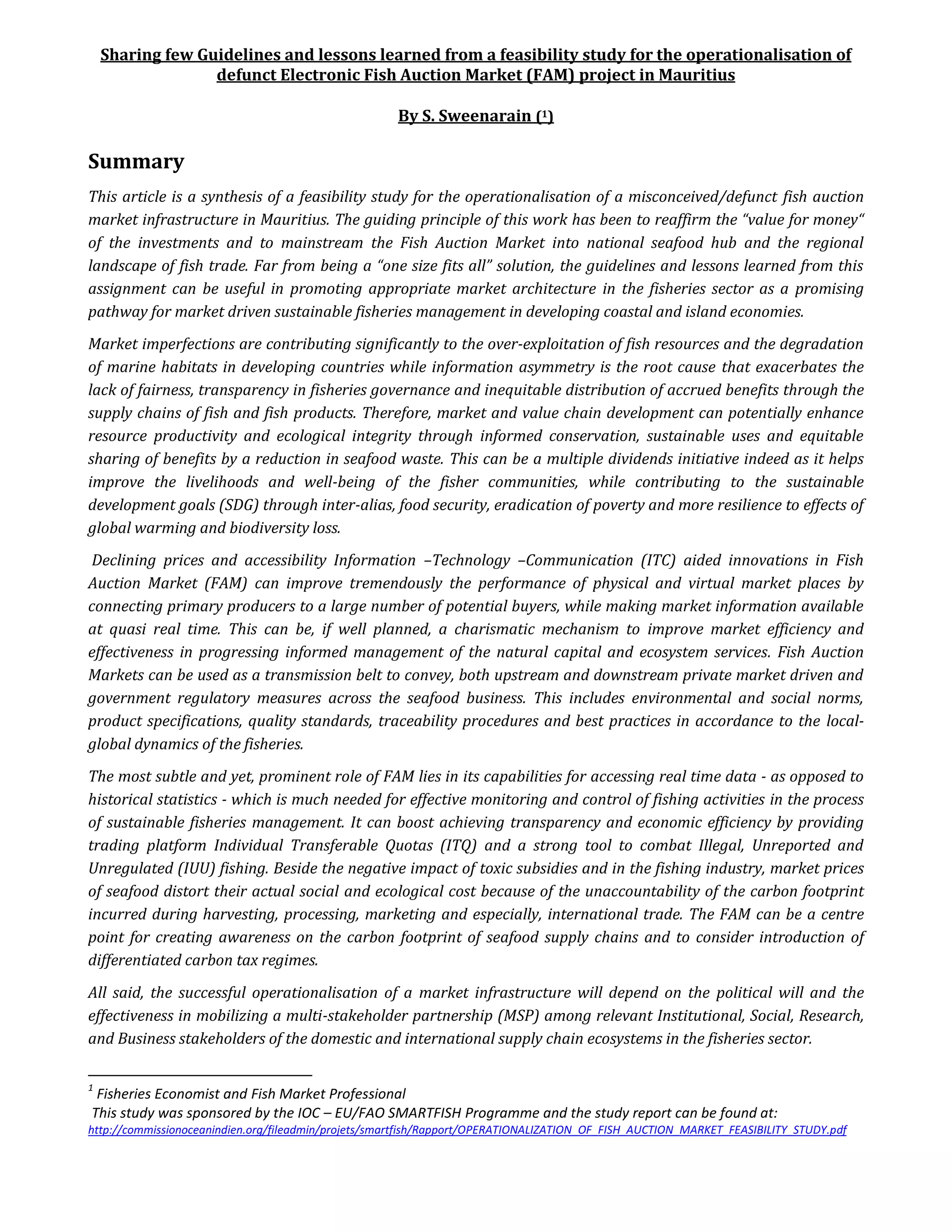 Planning and implementing a fish auction market | PDF