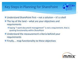 Planning and implementing SharePoint | PPTX