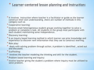 Planning and instruction ppt | PPTX