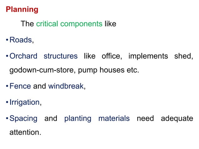 PLANNING AND LAYOUT OF AN ORCHARD.pptx | Gardening | Home & Garden