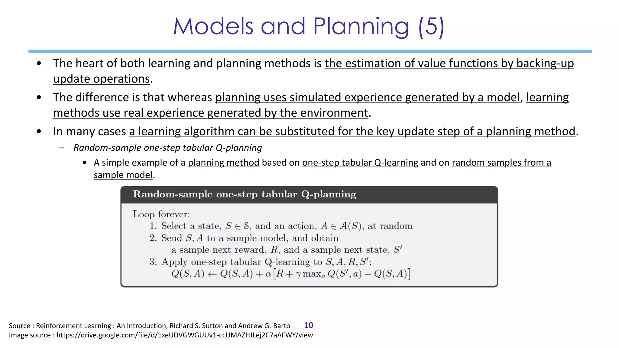 Planning and Learning with Tabular Methods | PDF