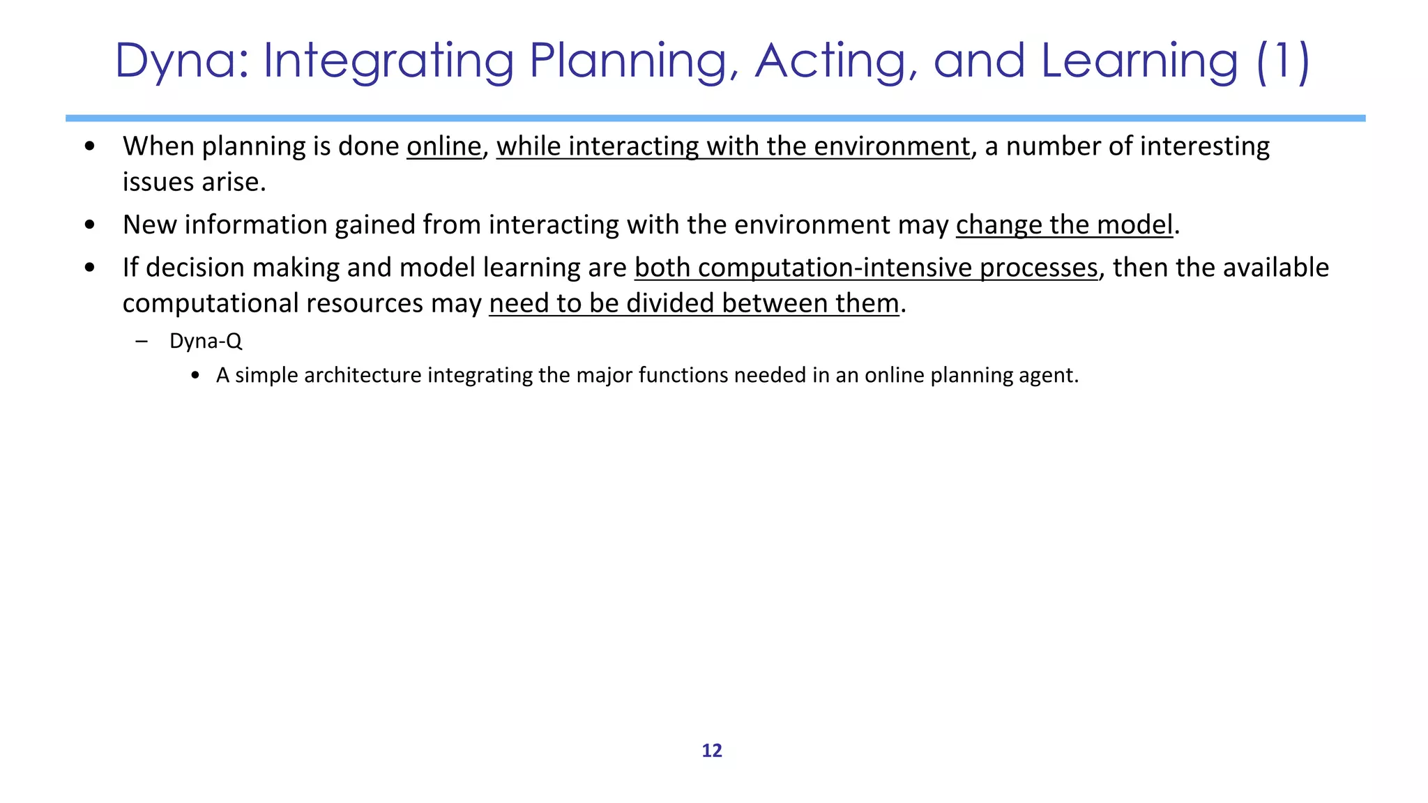 Planning and Learning with Tabular Methods | PDF