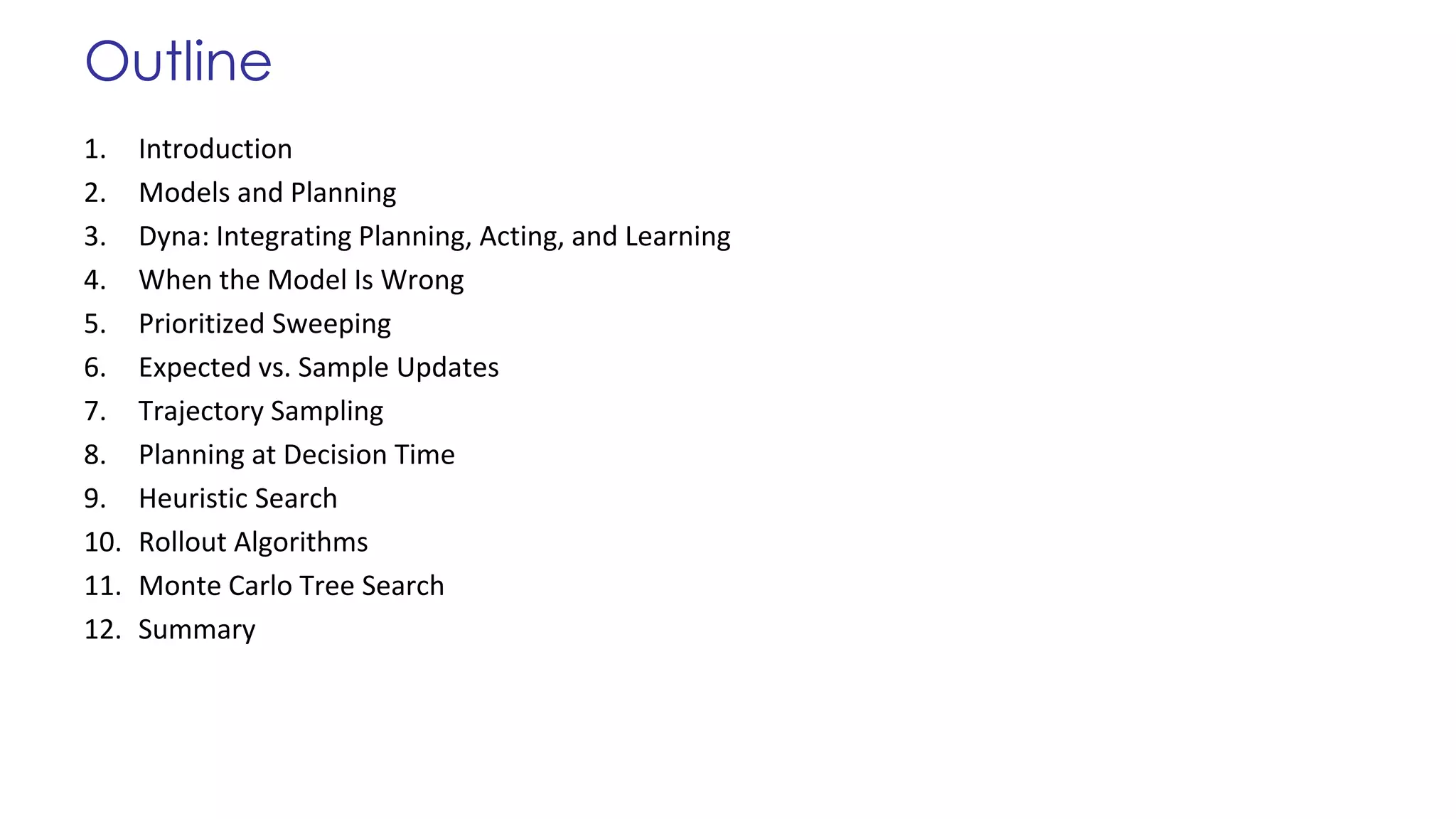 Planning and Learning with Tabular Methods | PDF