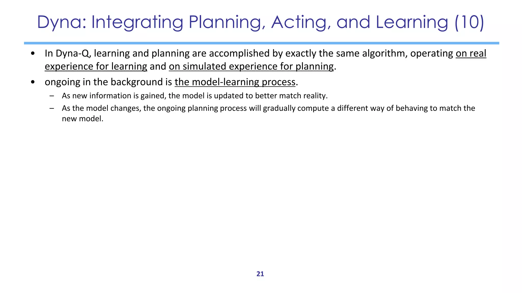 Planning and Learning with Tabular Methods | PDF