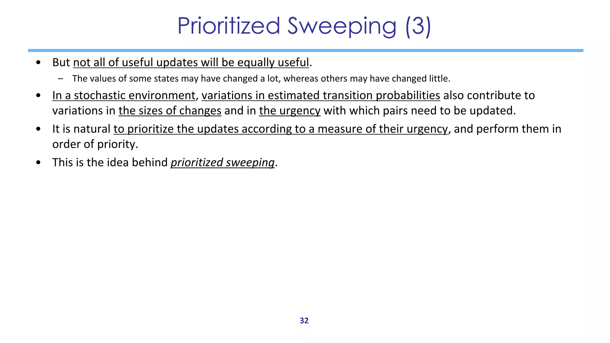 Planning and Learning with Tabular Methods | PPT