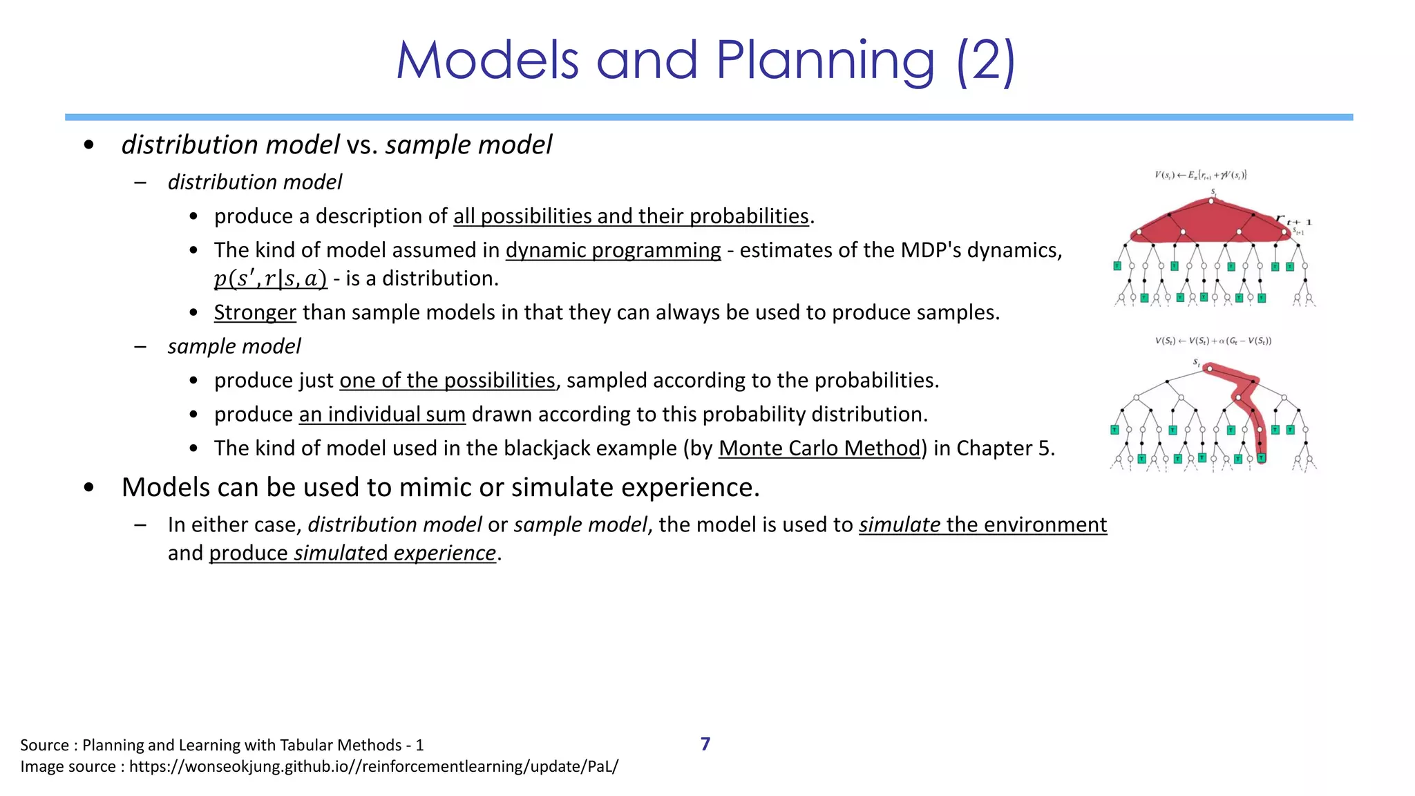 Planning and Learning with Tabular Methods | PDF