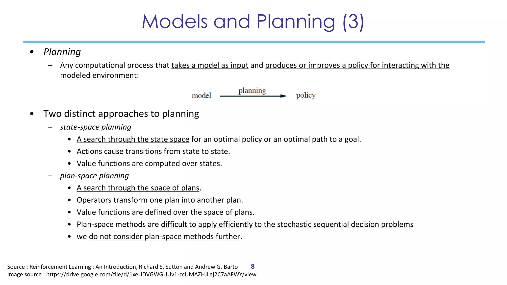 Planning and Learning with Tabular Methods | PDF