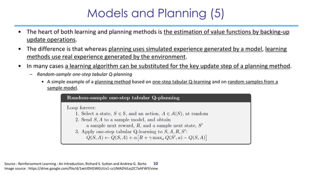 Planning and Learning with Tabular Methods | PPT