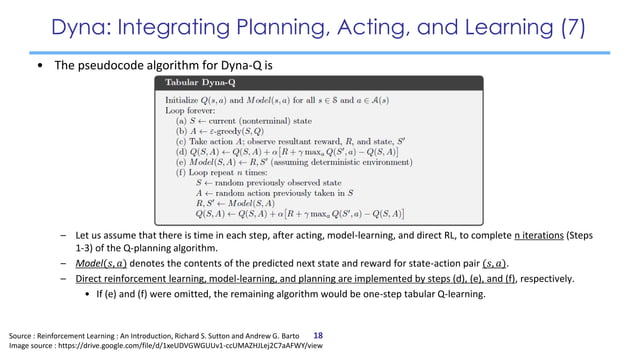 Planning and Learning with Tabular Methods | PPT