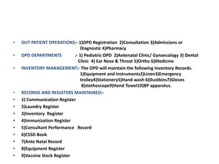 Planning and management of clinical service department | PPTX