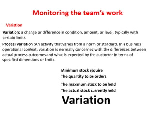Planning and monitoring work section 22 | PPTX