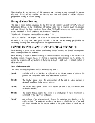 M.Ed Teacher Education's Topic-Planning and organisation of mirco ...