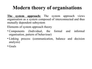 Planning and organization, theories of organisation.ppt