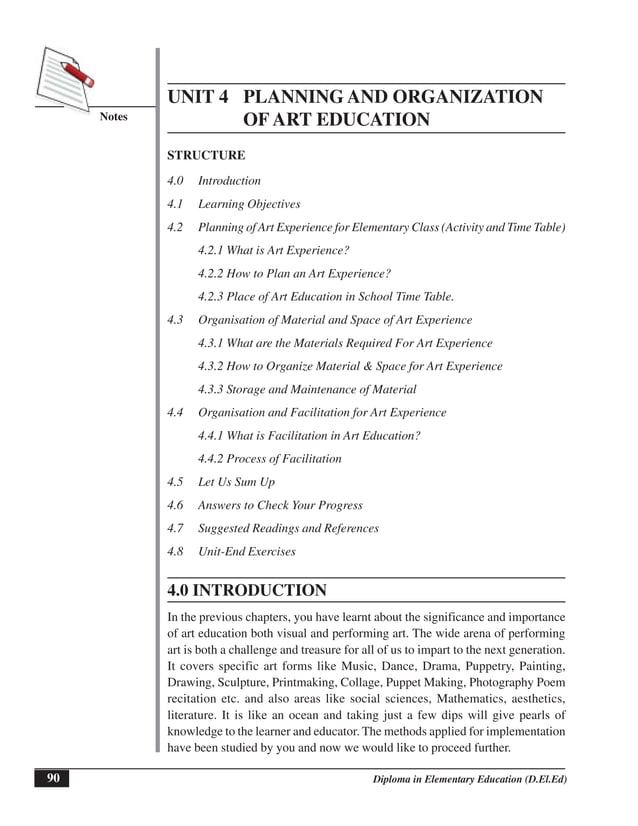 Planning and organization of art integrated learning | PDF