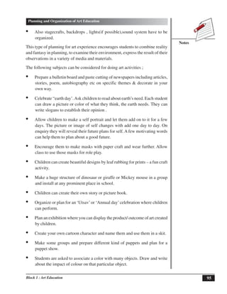 Planning and organization of art integrated learning | PDF