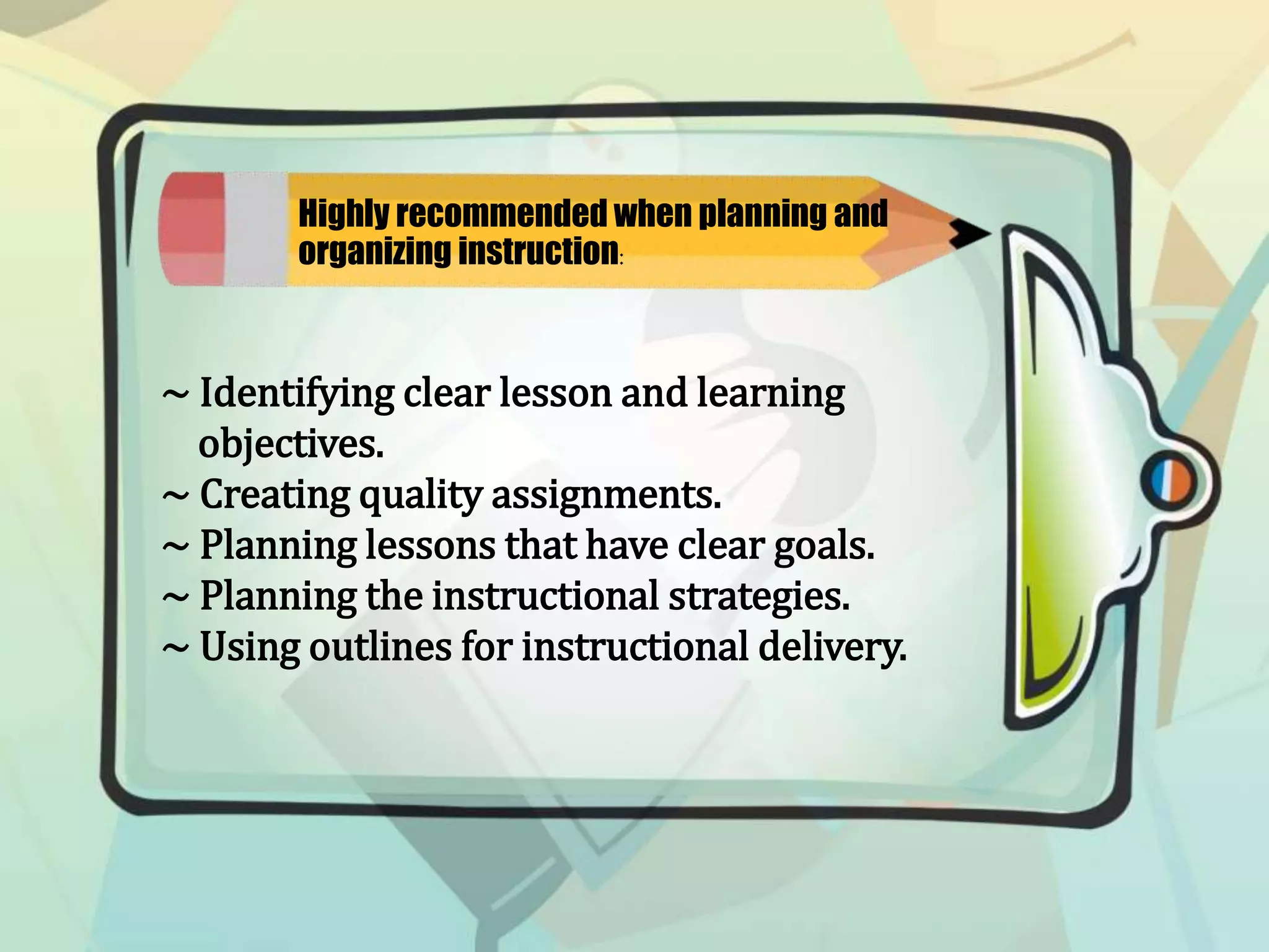 Planning and Organization of Instruction | PPTX