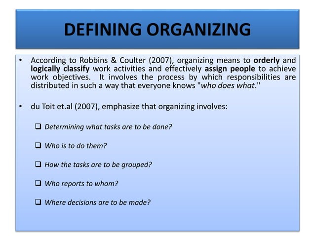 Planning and Organizing Skills | PPTX