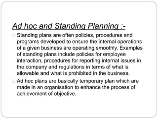 Planning and planning premesis | PPTX