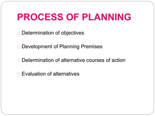 Planning and planning premesis | PPTX