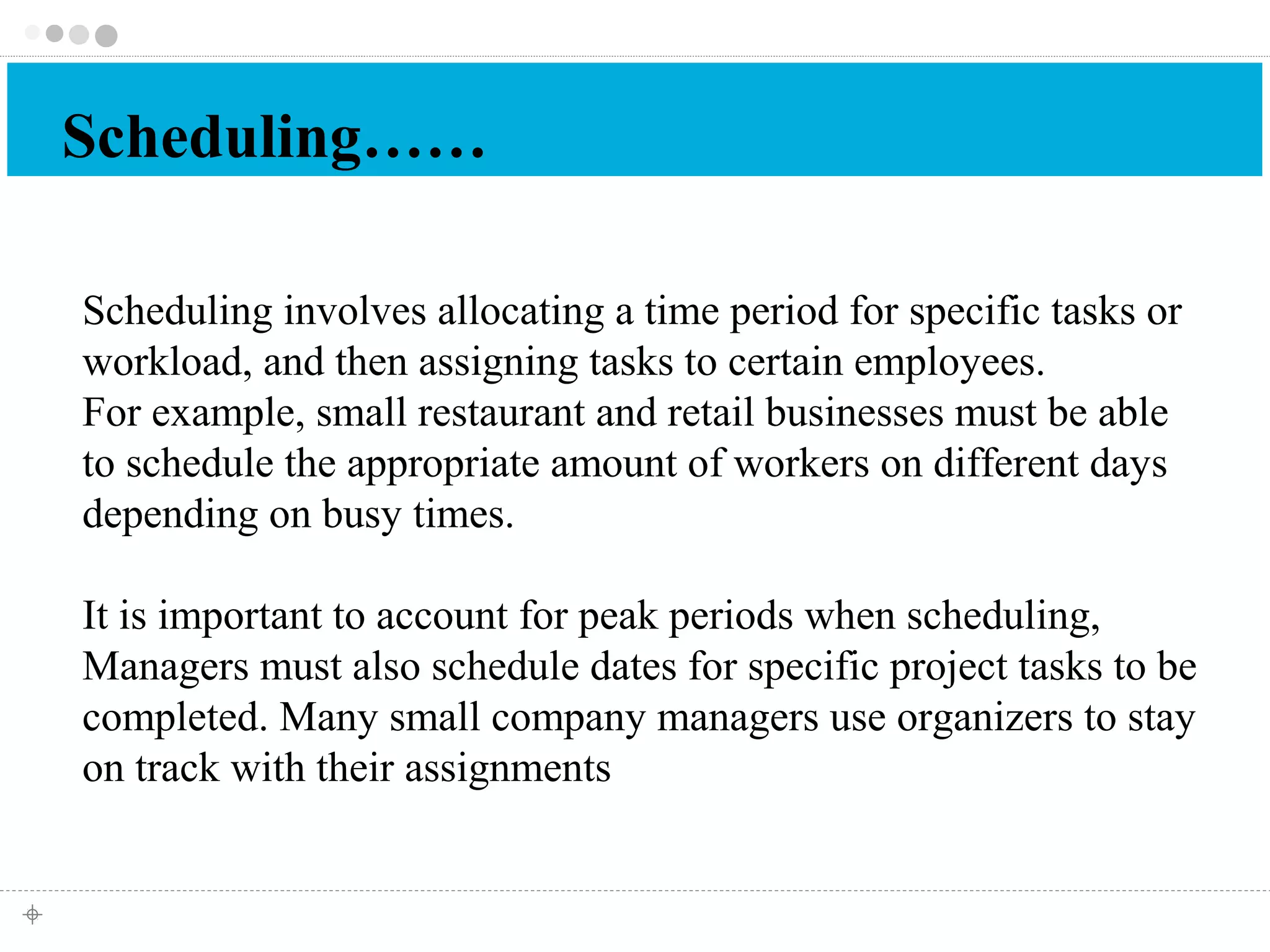 Planning and scheduling | PPT