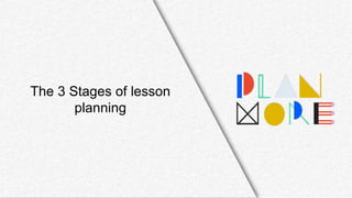 How to create a lesson plan for teaching and education | PPT