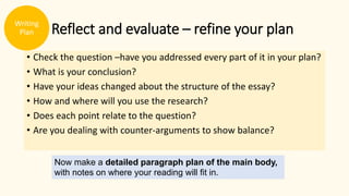 Planning an essay | PPTX