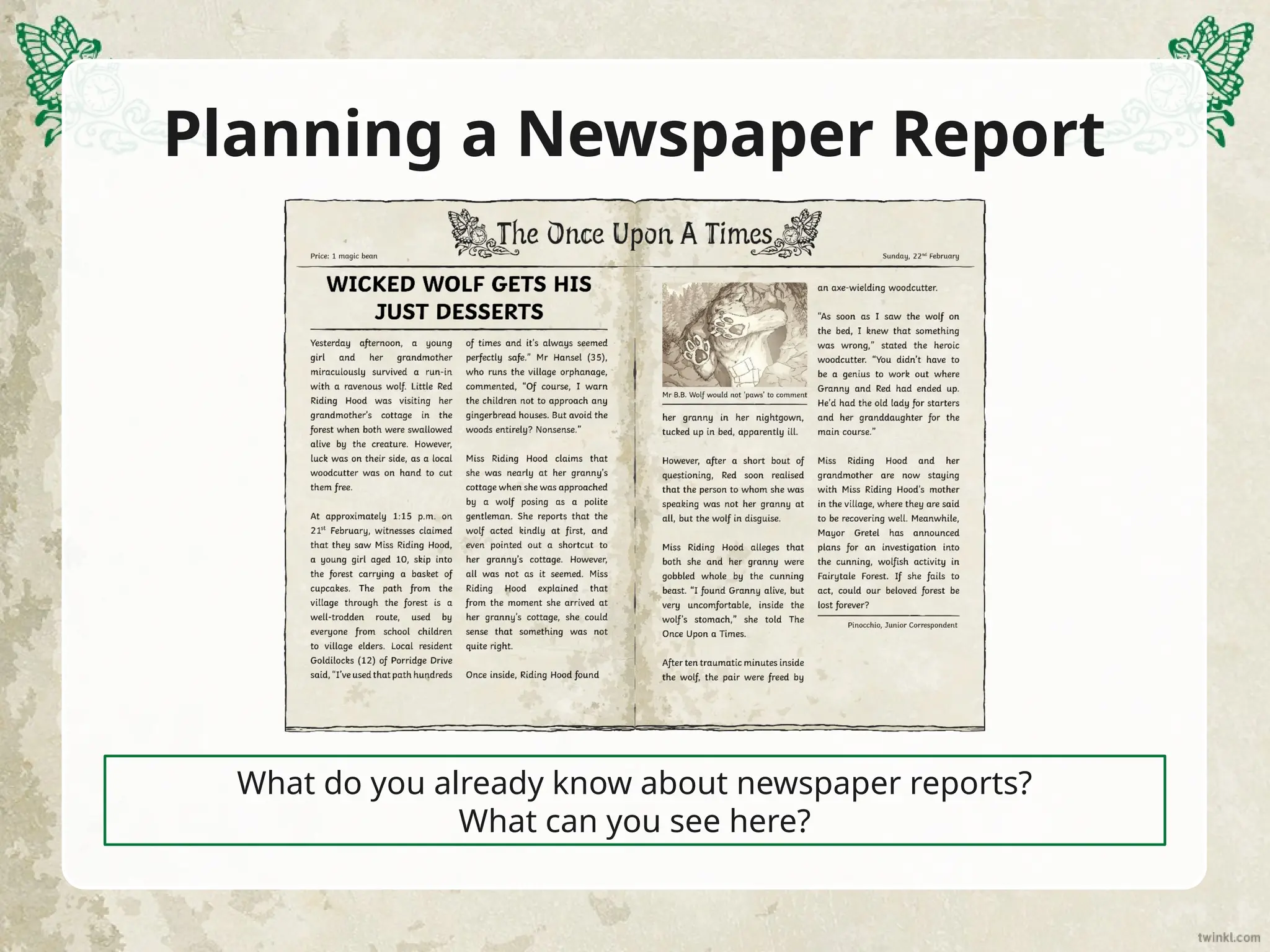 Planning a Newspaper Report - PowerPoint.pptx