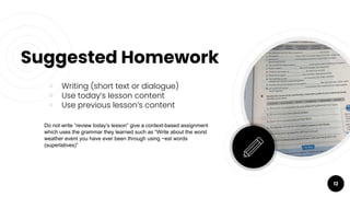 Planning a new toeic lesson. slides carnival | PDF