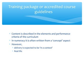 Planning a numeracy program | PPT